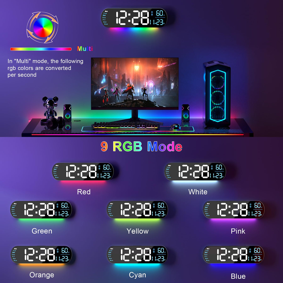 Multi Functional LED Display Clock – joycuts